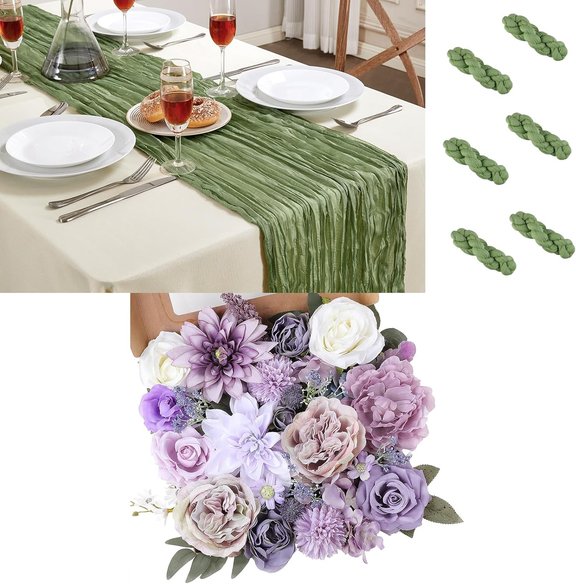Plant Table Runner Nordic Embroidery Plant Table Runner Green Leaves