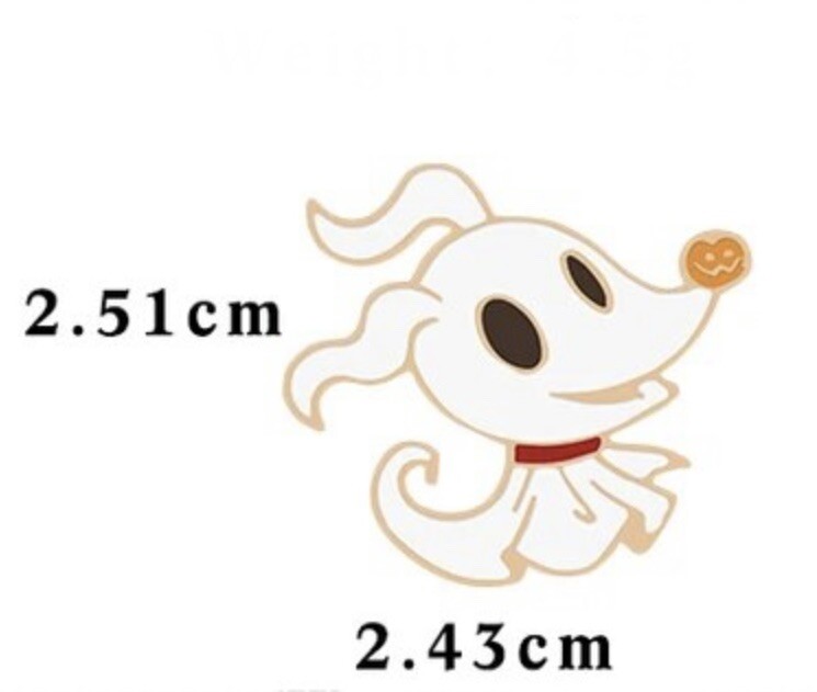 Nightmare Before Christmas ZERO Pin Dog GHOST Enamel PIN Broach ...