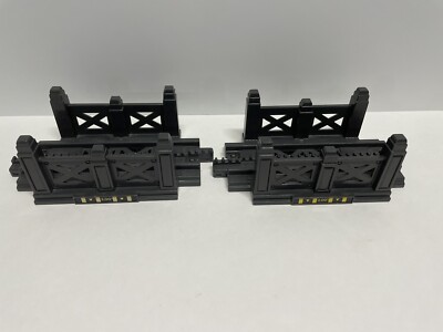 Fisher Price GeoTrax Gray Black Trestle Overpass Bridge Grooved Track ...