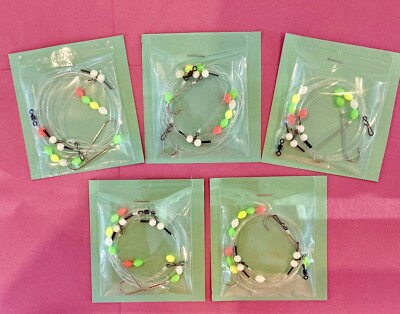 ** Sea Fishing Rigs 5 X 2 Hook Flapper Bass/Flat Fish Rigs | eBay UK