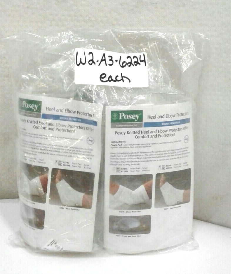 Posey 6224L Knitted Heel And Elbow Protectors Foam Pad Large 1 Pair | eBay