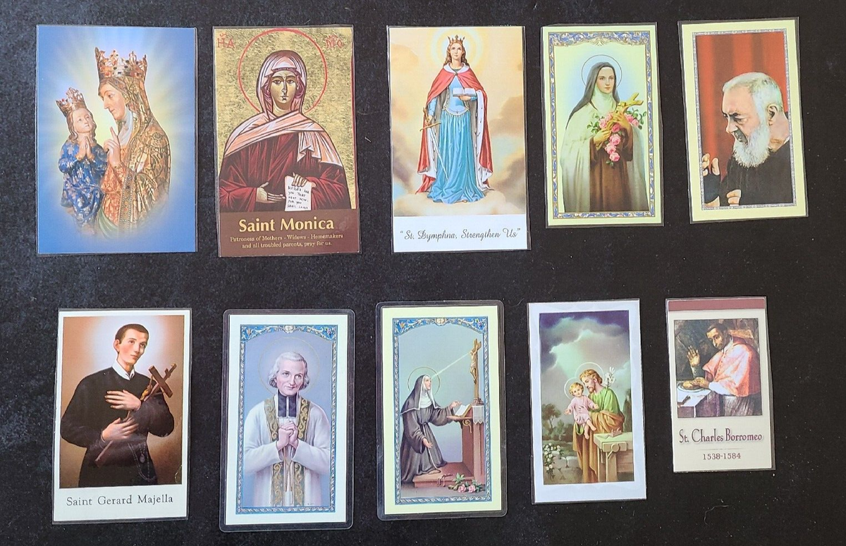 Old Catholic Prayer Cards Vintage Packs Of 100 Catholic Holy Prayer
