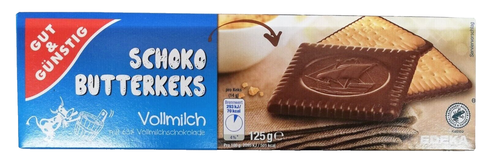 (20,96€/1kg) Schoko Butterkeks Vollmilch 125 g Kekse | eBay.de