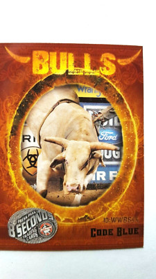CODE BLUE #55 PRESS PASS PBR 8 SECONDS PRO BULL RIDING CARD WALTON ...