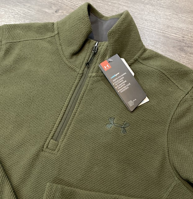 Under Armour 1328166 Men's UA Zephyr Fleece Solid ¼ Zip Olive Sz Small ...