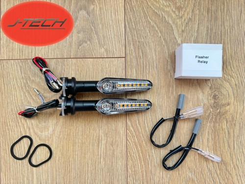 1 x Pair SEQUENTIAL LED Indicators. Yamaha Style LED Motorcycle. PLUG ...