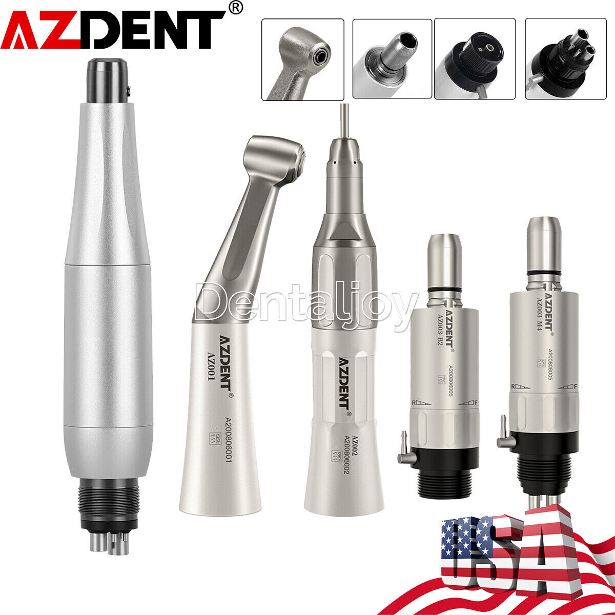 AZDENT Dental Hygiene Prophy Handpiece /Slow Low Speed Handpiece Kit 2 ...