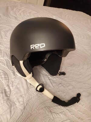 AVID RED Ski Snowboard HELMET Unisex Black Youth Fits Head 55 to 56cm ...