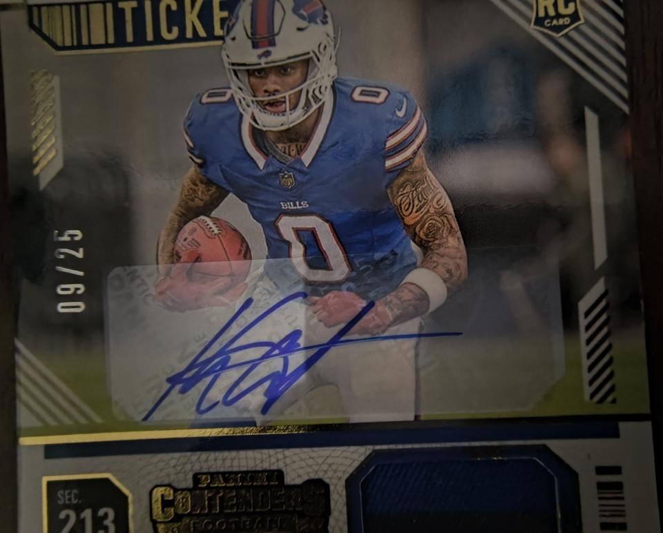 2024 Panini Contenders Rookie Gold #RTS-KCN Keon Coleman Patch Auto ...