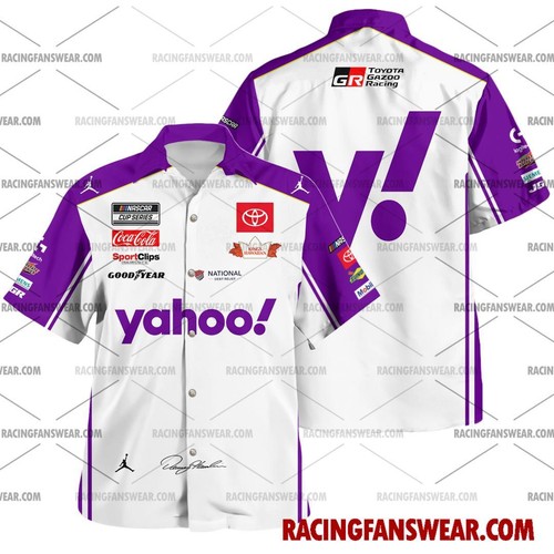 Denny Hamlin Nascar Racing 2025 Uniform Apparel Clothes Hawaiian Polo ...
