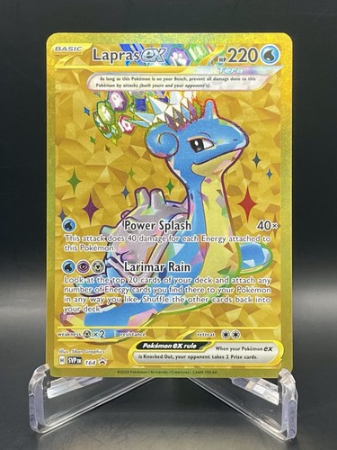 Lapras ex SVP 164 Scarlet & Violet Hyper Rare Black Star Promo Pokemon ...
