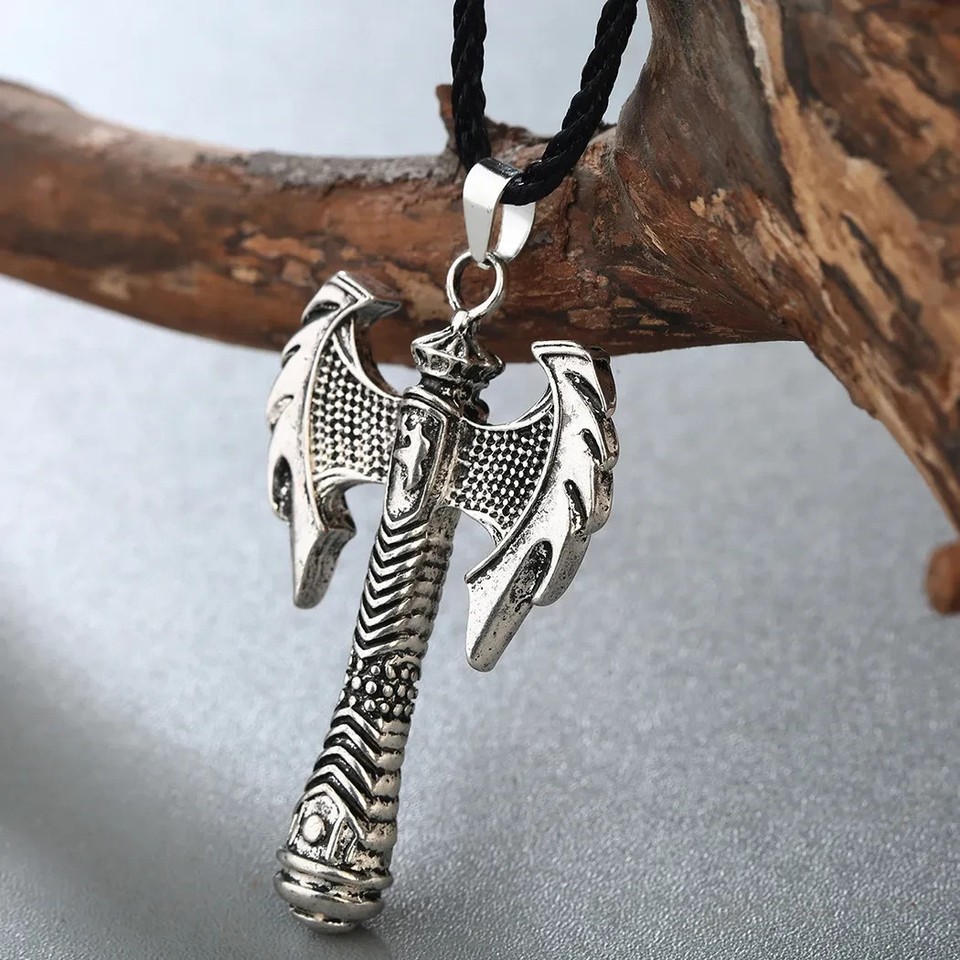 Ancient Greek Viking Axe Necklace Tone Mythical Charm Unisex Gift | eBay