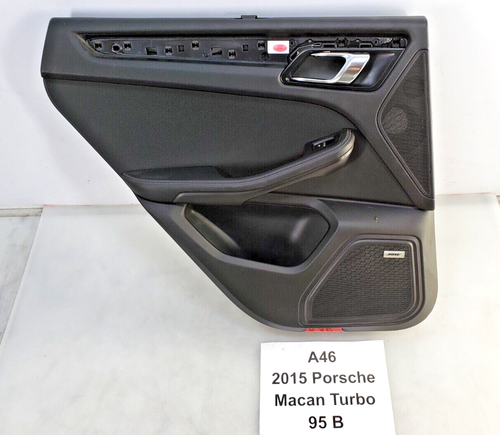 15-18 OEM Porsche Macan 95B Rear Driver Side Door Card Panel Leather ...