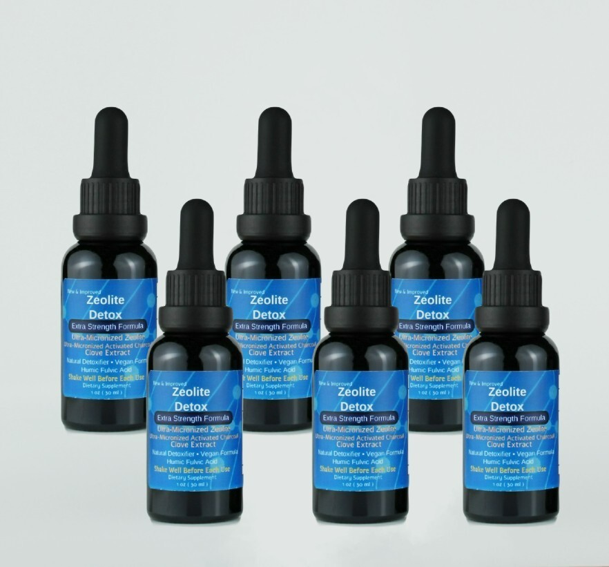 6 Extra Strength Liquified Zeolite, Glass Bottle, Natural Authentic ...