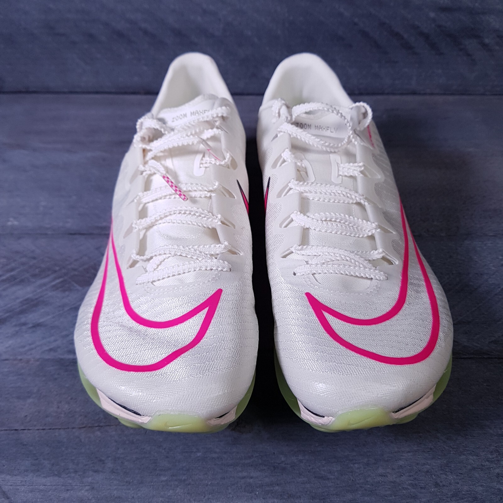 NIKE Air Zoom Maxfly Track Spikes Mens 8.5 Womens 10 Sail Pink Green | eBay