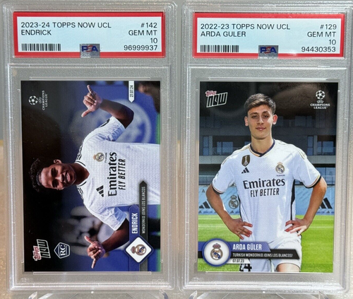 ARDA GULER + ENDRICK * PSA 10 * 1ST REAL MADRID (2) CARD TOPPS NOW ...