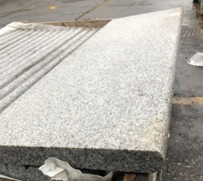 Bullnose Silver Grey Solid Granite Step 900x450 x30mm Paving Slab | eBay UK