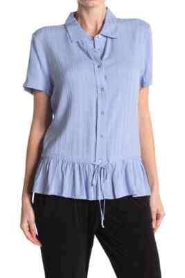 LAUNDRY BY SHELLI SEGAL share Short Sleeve Peplum Hem Shirt Lavender ...