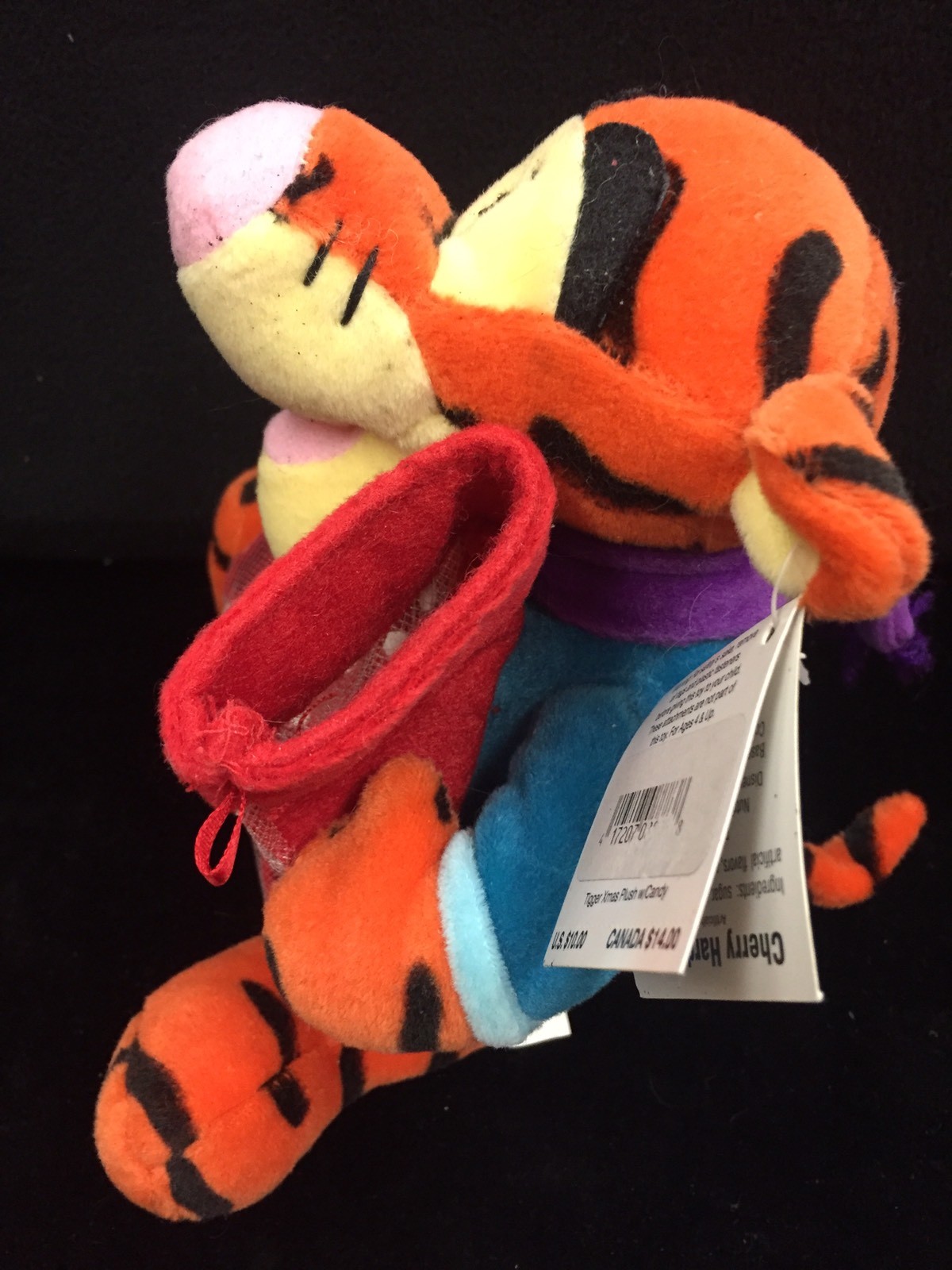 DISNEY STORE TIGGER TAG 8" Plush STOCKINGYou Can Fill W/ Anything Candy ...