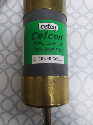CEFCON DUAL ELEMENT TIME DELAY FUSE CRN 600 Amp 250V | eBay