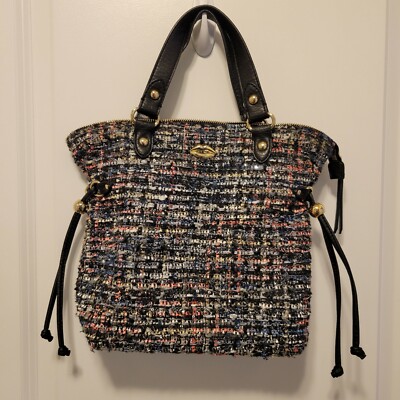 Juicy Couture Tweed Purse Small Tote Bag With Lip Embellishment ...