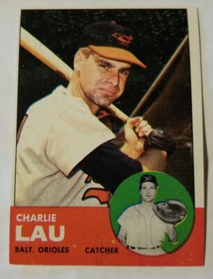 1963 TOPPS CHARLIE LAU BASEBALL CARD | eBay