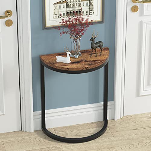End Table Semi Circle Small Half Round Side Tables Living Room With ...