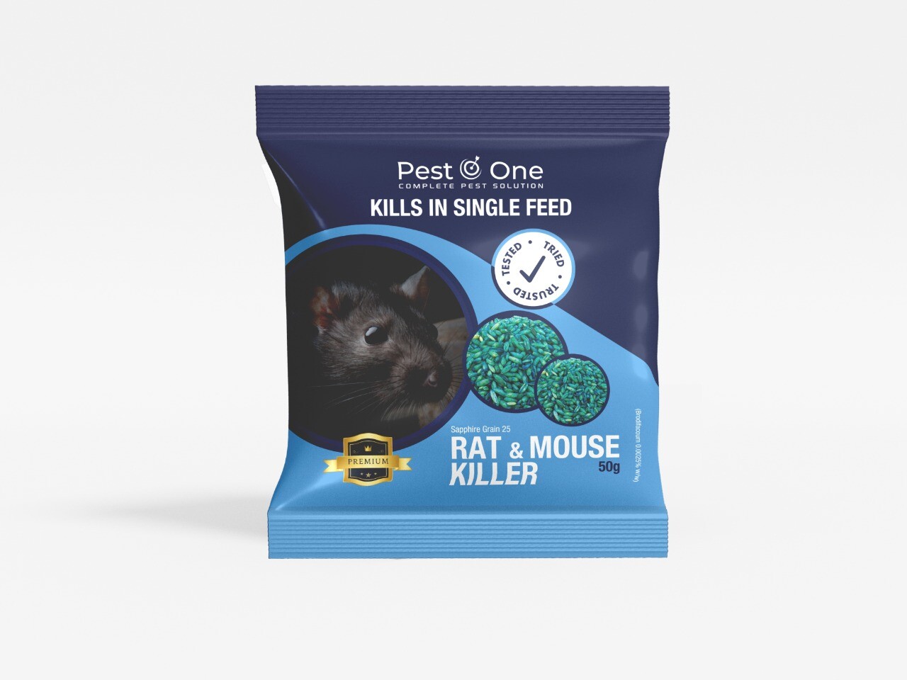 Mouse & Rat Poison Strongest Available 50g Sachets Single Feed Kill ...