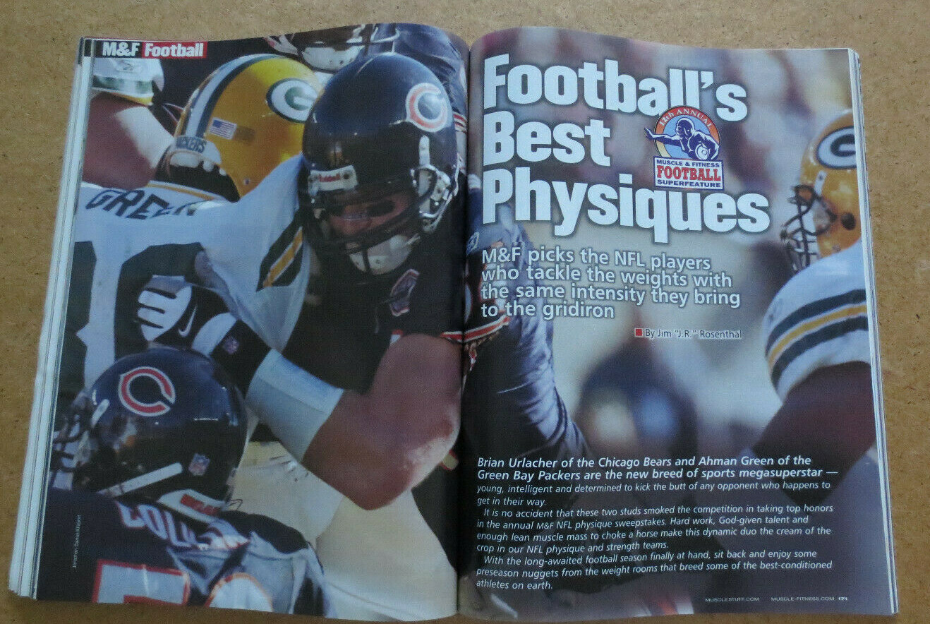MUSCLE magazine Chicago Bears Brian Urlacher Shirtless Male Christian ...