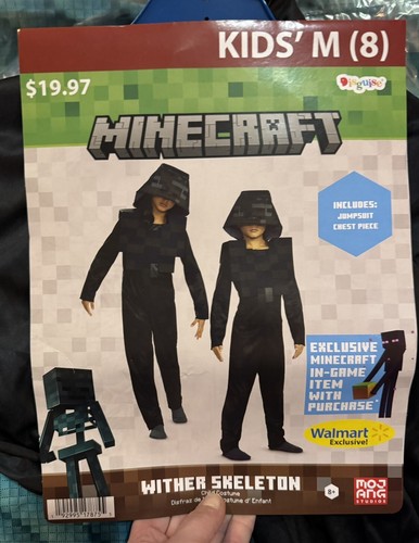 Minecraft Child Halloween Costume - Wither Skeleton - Boys' Size M (8 ...
