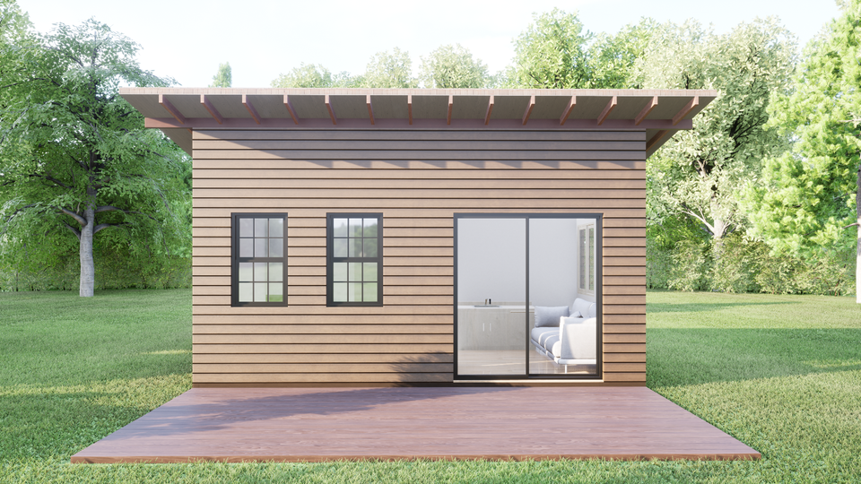 Simple Cabin House Plan with 3D Images and Print Ready PDF for ...