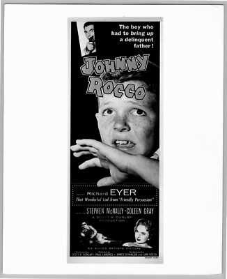 Johnny Rocco Movie Ad 8x10 Glossy Photo Richard Eyer Coleen Gray ...