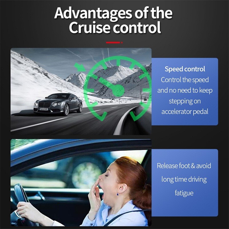 EASYGUARD ECC001 Electric Universal Cruise Control System Kit Car Speed ...