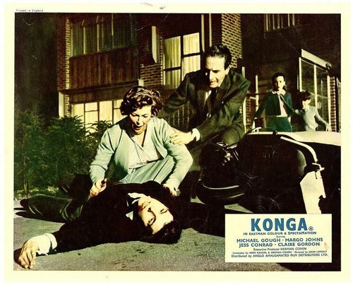 KONGA ORIGINAL BRITISH LOBBY CARD MARGO JOHNS JESS CONRAD 1961 SCI-FI ...