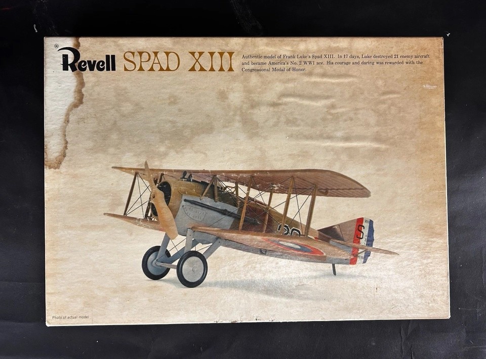 1965 Revell WW1 Spad XIII Frank Luke 1:28 Scale -READ DISCRIPTION | eBay