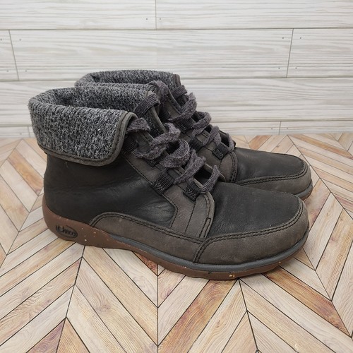 Chaco Barbary Wool/ Leather lace up boots Black/Grey Sz 7.5 | eBay