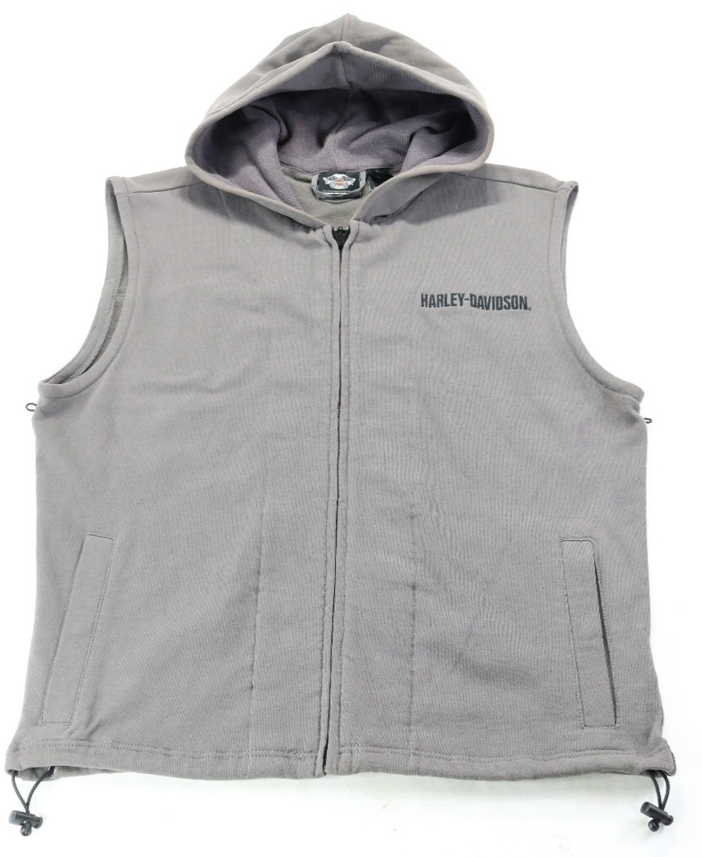 harley davidson jacket hoodie liner vest M gray Willie G. Skull 98415 ...