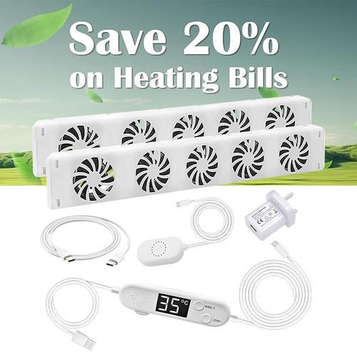 Energy Saving Radiator Fan Booster Set Fans Heat Output Saves ...