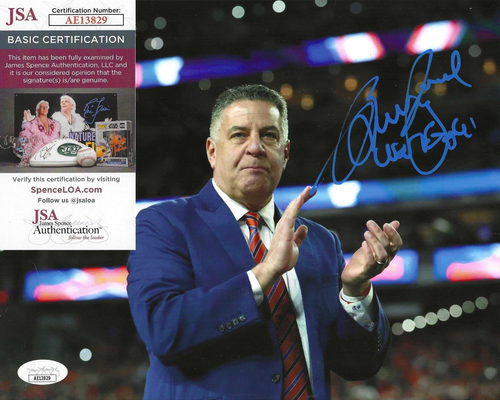 Bruce Pearl Signed 8x10 Photo w/ JSA COA #AE13829 Auburn Tigers "War ...