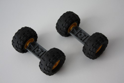 LEGO Group Technic, 4 Räder Reifen 37x18R mit gelbe Felgen 41896 und ...