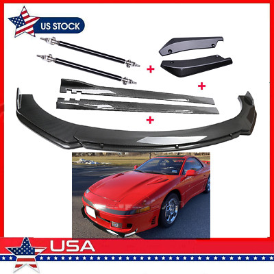 For Mitsubishi 3000GT Carbon Fiber Front Bumper Lip Rear Splitter ...