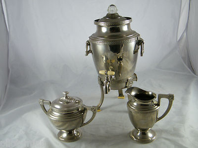 VINTAGE UNIVERSAL SILVERPLATE COFFEE URN / PERCOLATOR & MATCHING SUGAR ...