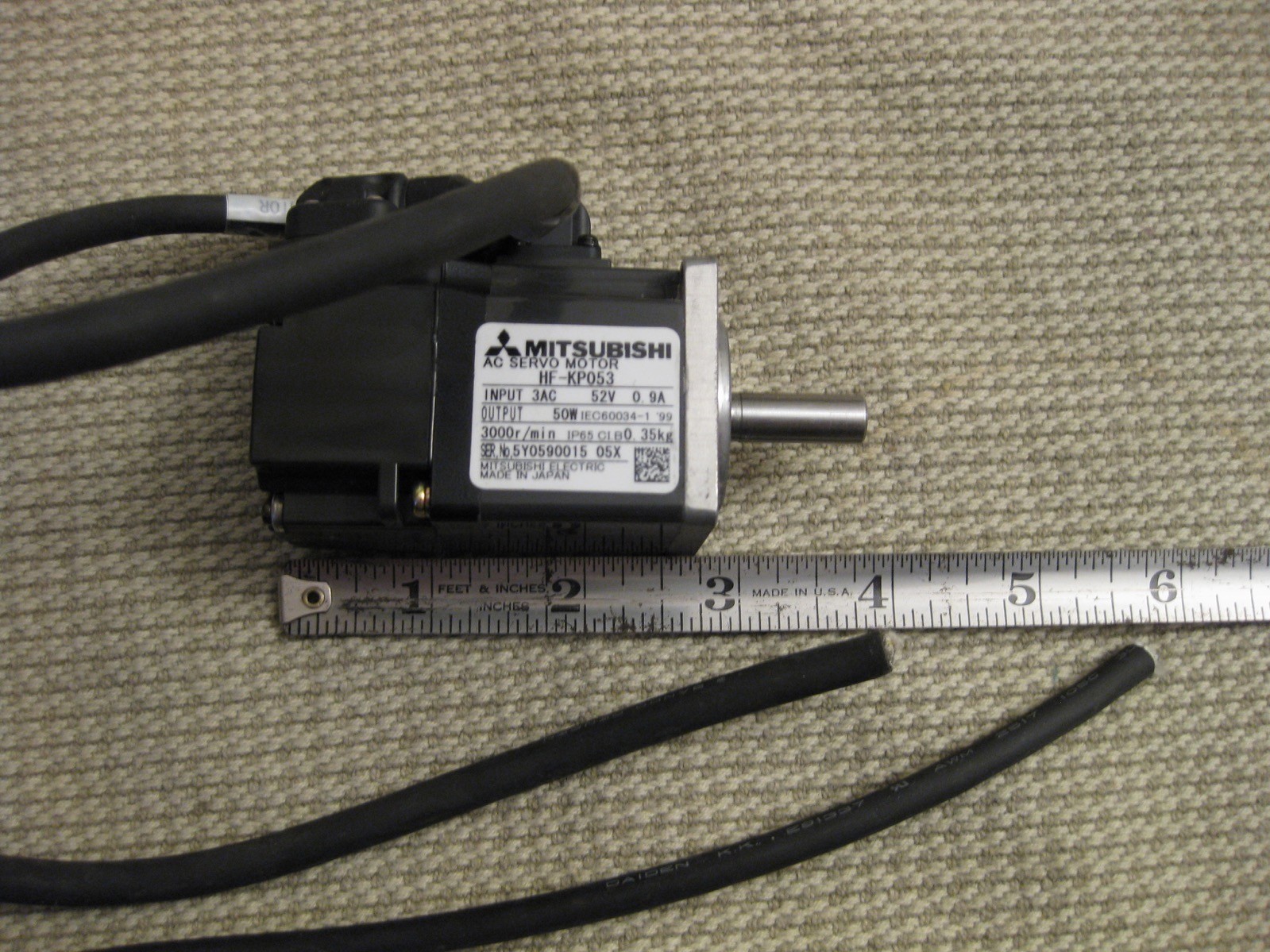 Mitsubishi HF-KP053 Miniature AC Servo Motor 50W 52V Made in Japan CNC ...