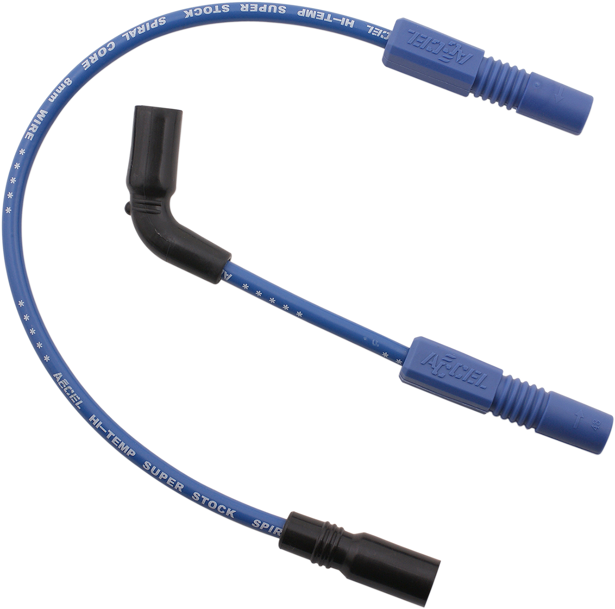 8mm Blue Spark Plug Wires by Accel 171112-B ( Pair ) Harley 2009-17 ...