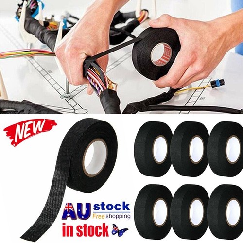 7 Roll Electrical Harness Tape 19mmX15M Wire Loom Cloth Noise Damping ...