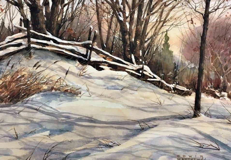 Matthews, Edwin-Winter Shadows-Landscape-Art For Sale | eBay