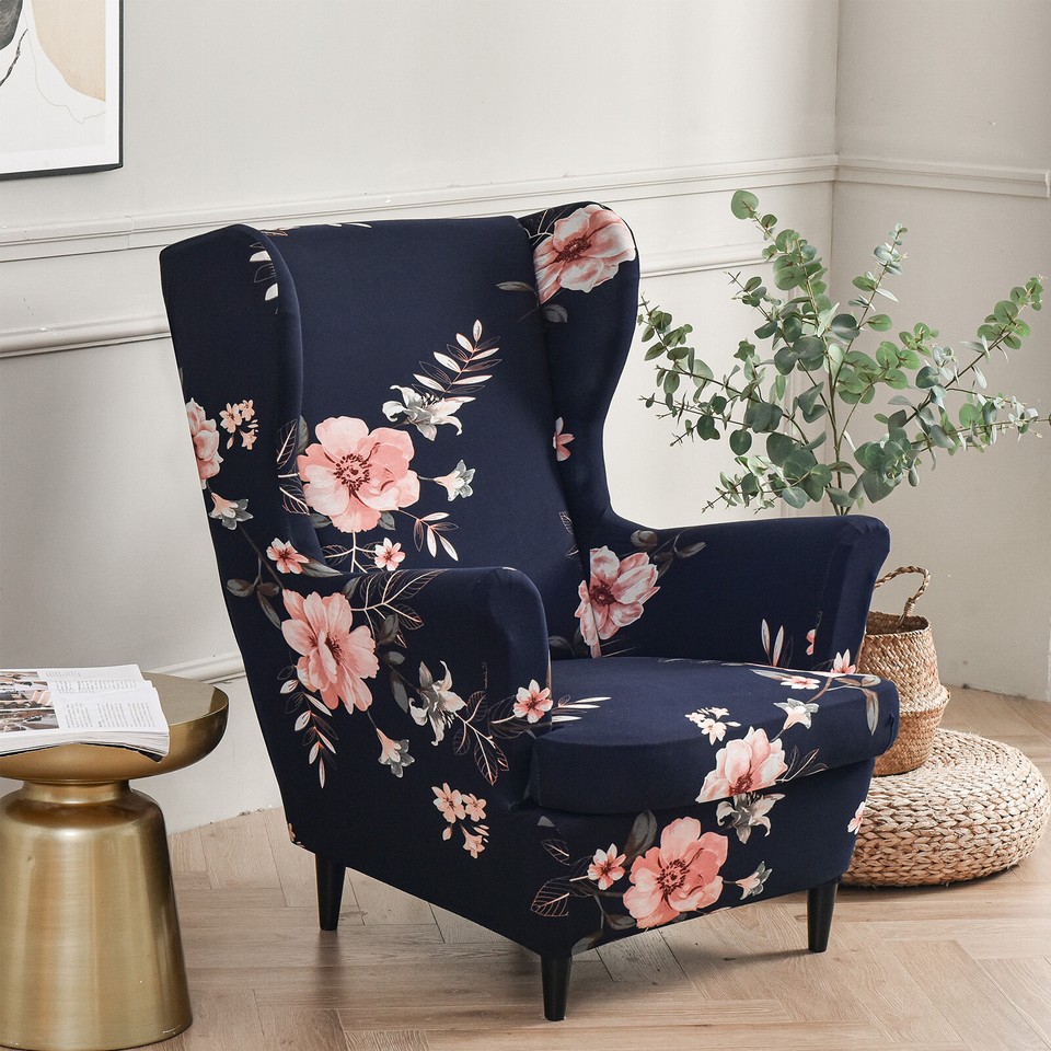 Wing Chair Cover Wing Chair Slipcovers 2 Piece, Wingback Armchair Sofa ...