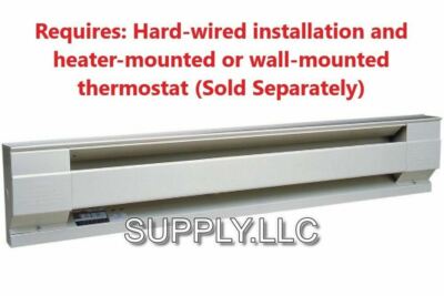 CADET Electric Baseboard Heater Convection, Wall Mount, Powder Coated ...