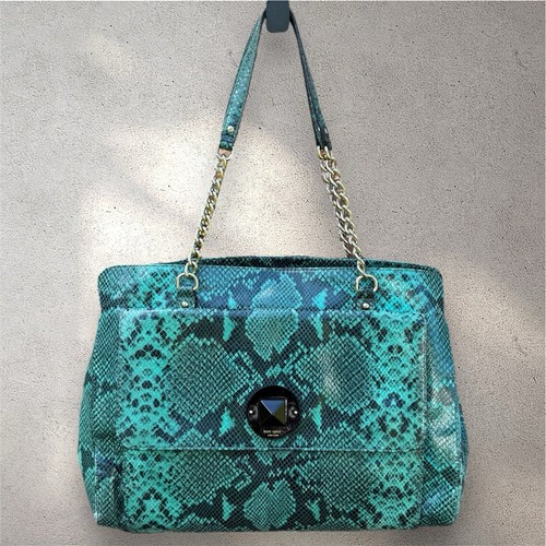 KATE SPADE Denee South Kensington Snake Python Print Shoulder Tote Bag Purse | eBay