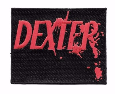 Dexter Red Logo on Black 4" Wide Embroidered Iron On Patch | eBay